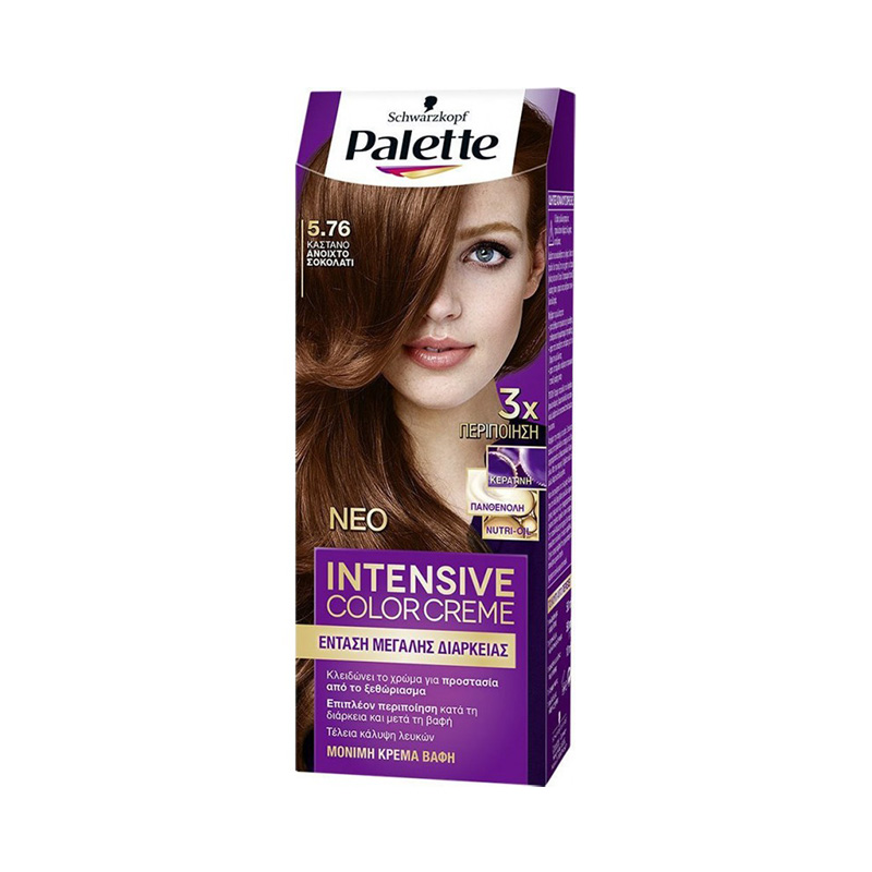 Schwarzkopf Palette Intensive Color Creme 5.76 Kαστανό Ανοιχτό Σοκολατί ...